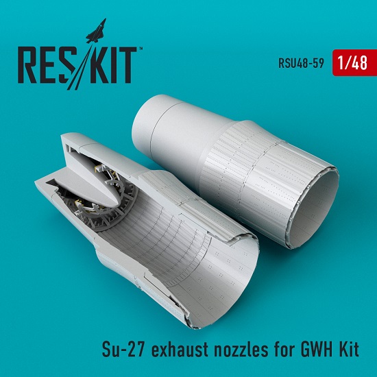 Reskit RSU48-0059 - 1/48 Su-27 exhaust nozzles for GWH Kit for scale plastic kit Model Kit ...